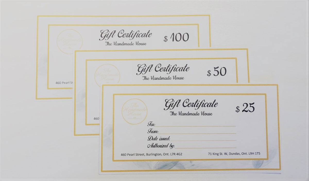The Handmade House - Gift Cards